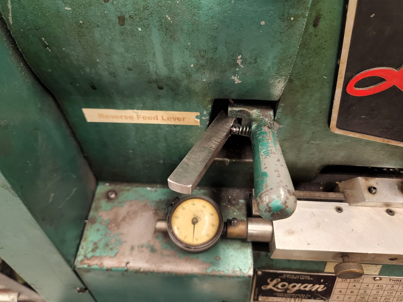 Logan lathe - reverse feed lever broke - Metalshop - MakeICT