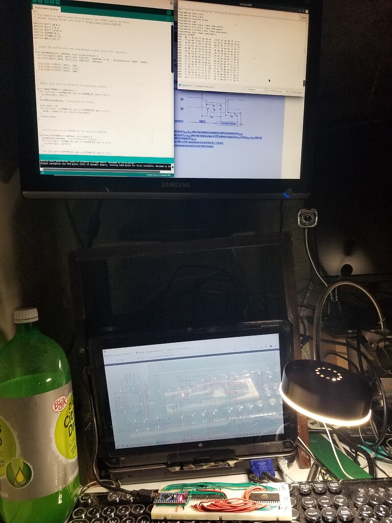 Ben Eater style parallel eeprom programmer / reader - Electronics - MakeICT