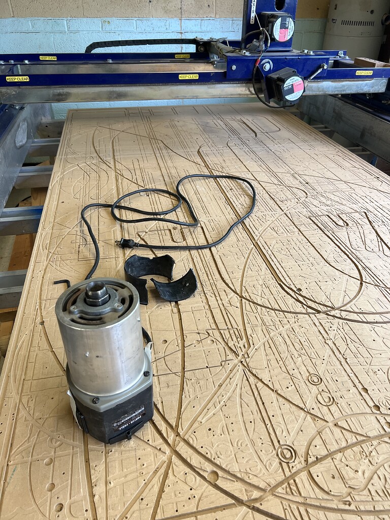 Shopbot spindle removed - Wood Shop - MakeICT