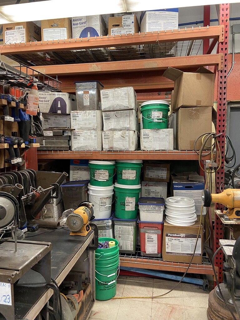 Powder coat storage - Metalshop - MakeICT