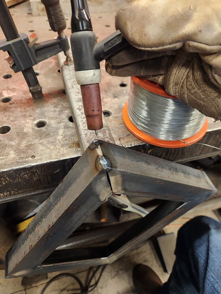 Welding fixture and getting comfy - Metalshop - MakeICT