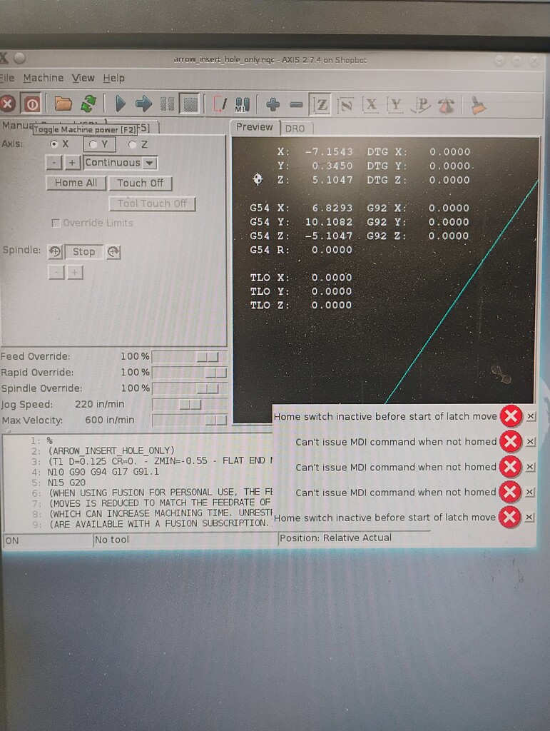 ShobBot error - cannot duplicate - Wood Shop - MakeICT