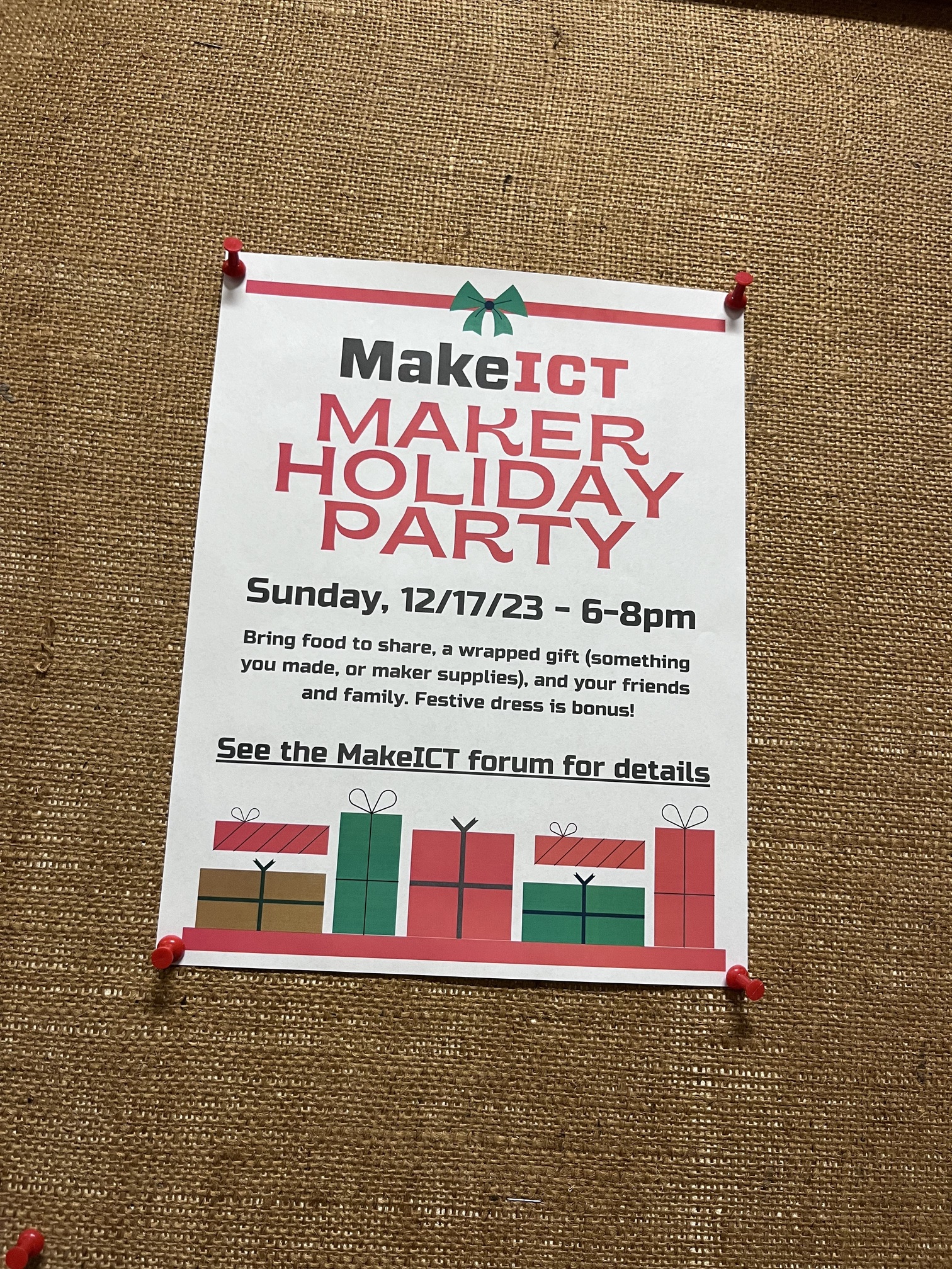 MakeICT Holiday Party 🎉 - December 17th, 2023 - MakeICT